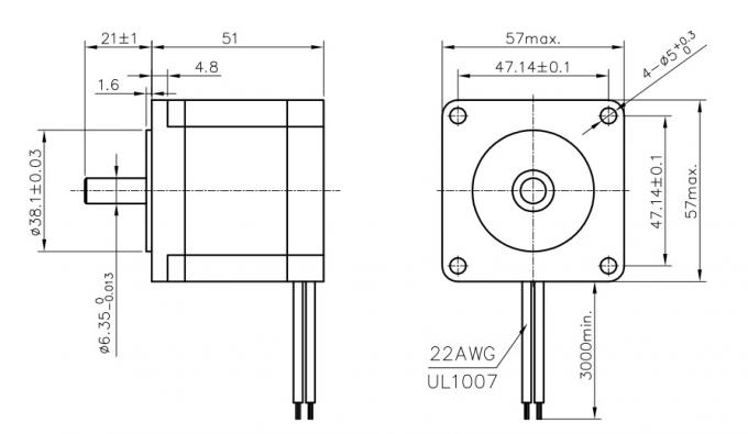 2 Phase Nema 23 Stepper Motor 2.8A 1.0N.m High Torque For 3D printer 2 Phase Nema 23 Stepper Motor 2.8A 1.0N.m High Torque For 3D printer
