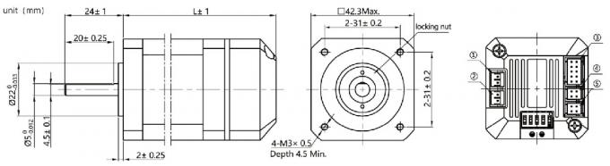 Jkongmotor 42mm Nema 17 stepper motor 24VDC closed loop system 2 phase ...