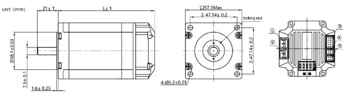 Jkongmotor 42mm Nema 17 stepper motor 24VDC closed loop system 2 phase ...