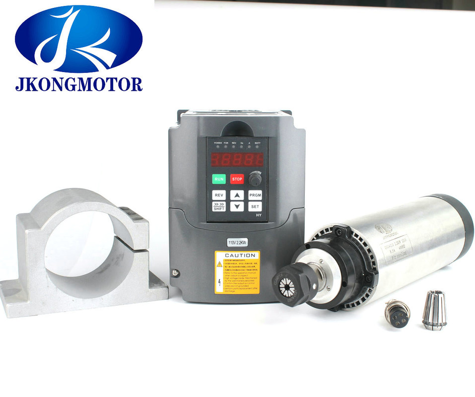 Φ80 2.2KW ER20 110v/220v/380v Air / Water Cooled Metal Milling Machine ...
