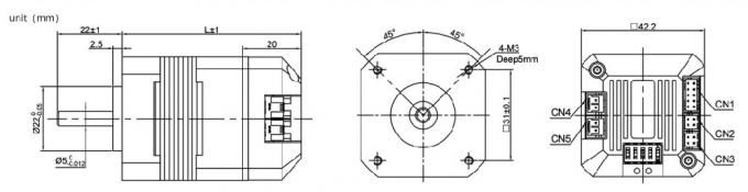Jkongmotor 42mm Nema 17 stepper motor 24VDC closed loop system 2 phase ...